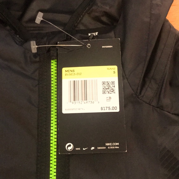 Nike | Jackets & Coats | Nike Flash 3m Reflective Running Jacket Black ...